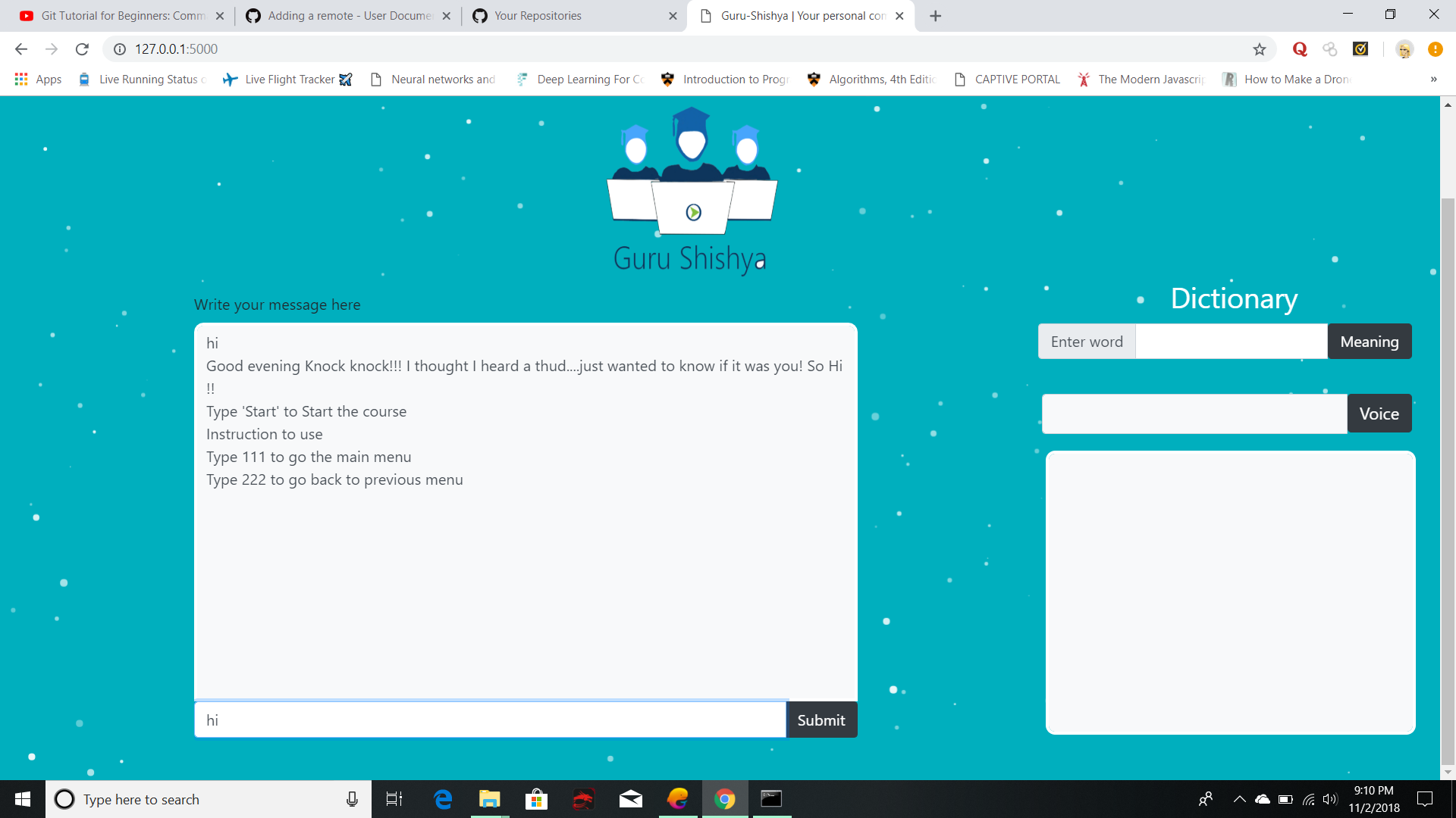 GitHub - vishwasmehra/Flask-Chat-Interface
