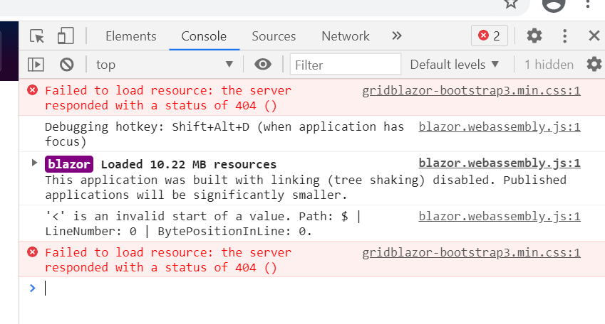JavaScript function exception · Issue #260 · gustavnavar/Grid.Blazor · GitHub