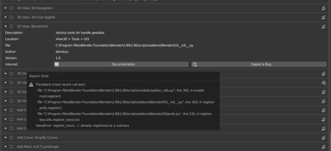 3DView:BlenderGIS error · Issue #157 · domlysz/BlenderGIS · GitHub