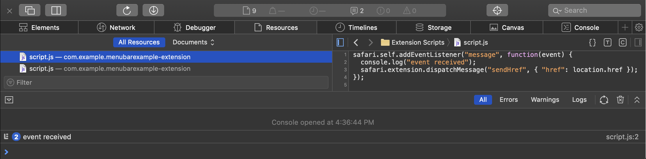 GitHub - horimislime/safari-extension-menubar-example: Demonstrates how ...