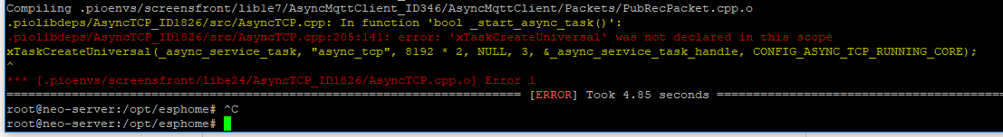 Compile Error · Issue 584 · Esphomeissues · Github
