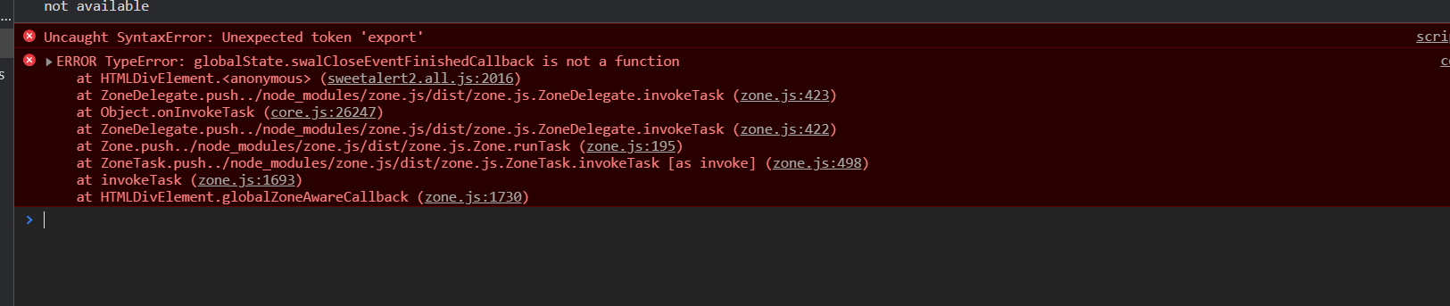 Failed response when quick operation · Issue #1646 · sweetalert2 ...