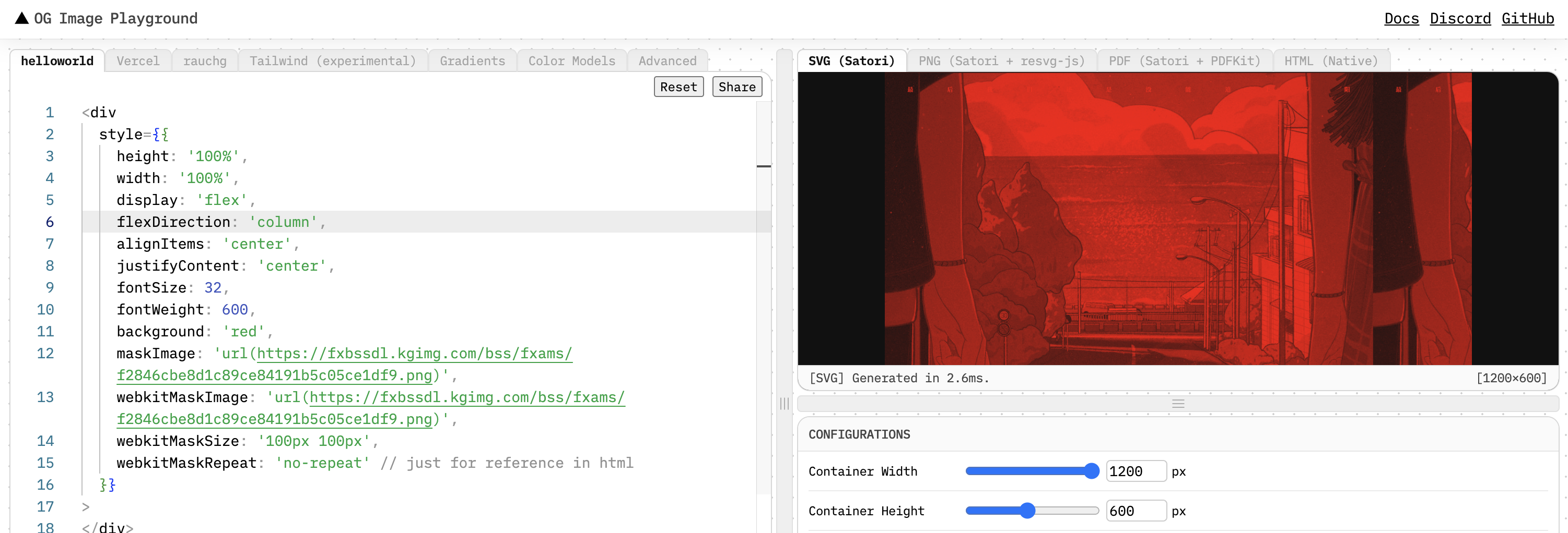 Mask Image Render Incorrect · Issue 545 · Vercel Satori · Github