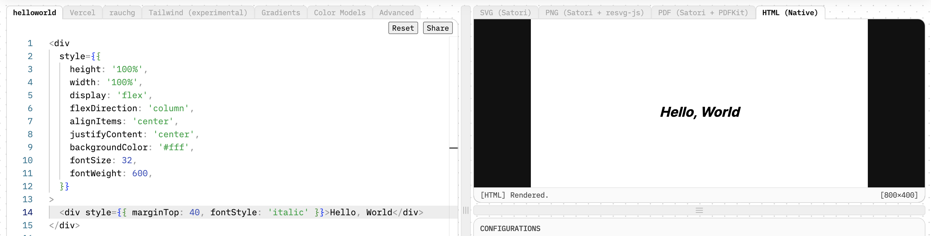 fontStyle italic not rendering correctly · Issue #550 · vercel/satori · GitHub