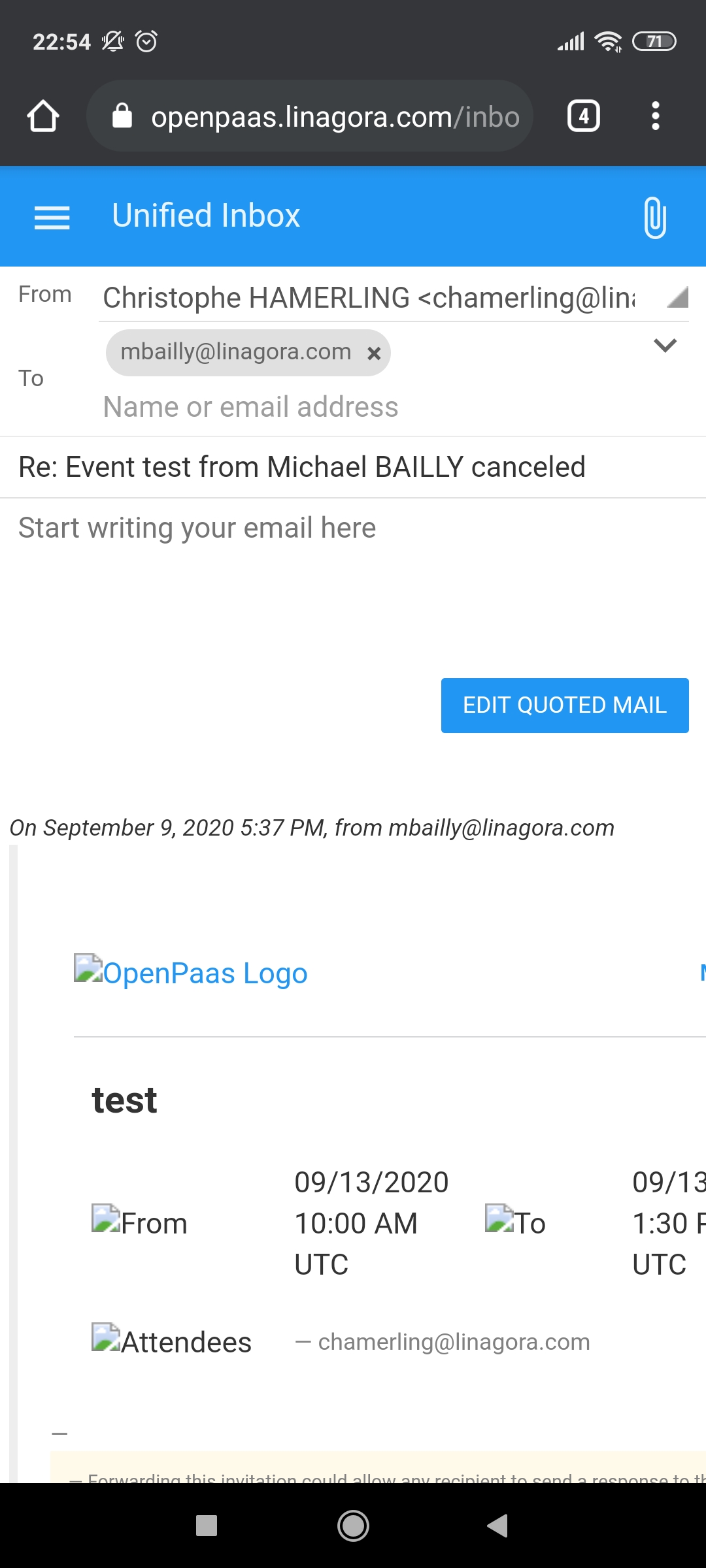 Can not find the button to send email when replying an email on mobile · Issue #127 · linagora ...