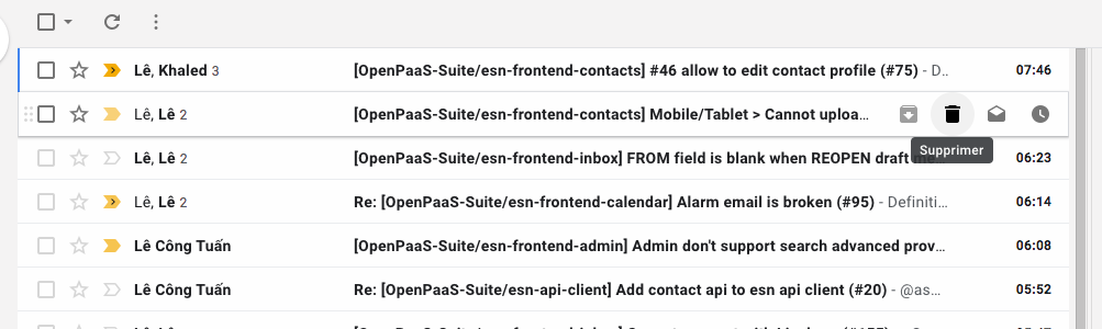 Add quick actions on emails · Issue #157 · linagora/esn-frontend-inbox · GitHub