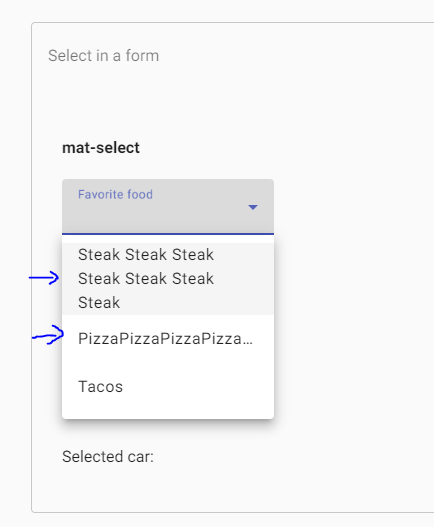 bug(mat-select): Select component options truncate when the option text doesn't contain any ...