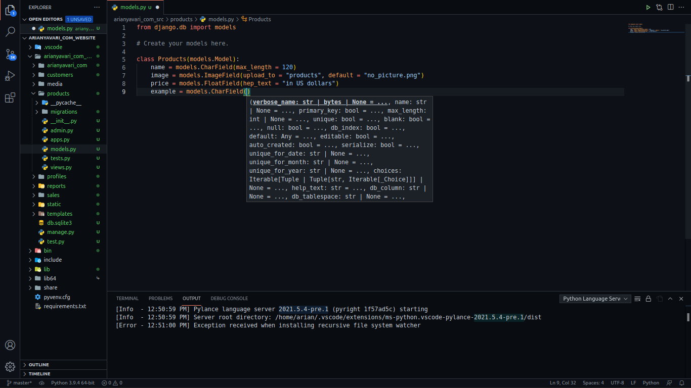 pylance not showing some of the docstrings of the django module · Issue #1347 · microsoft ...