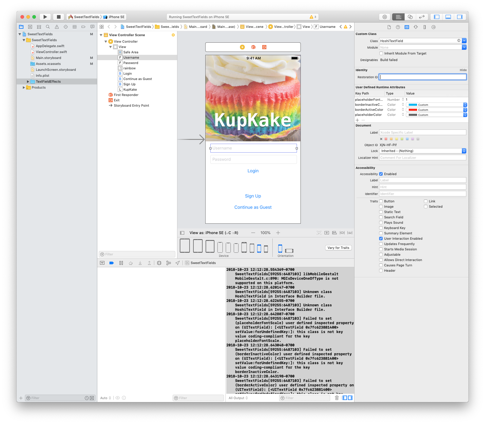 Not working in xCode10 · Issue #162 · raulriera/TextFieldEffects · GitHub