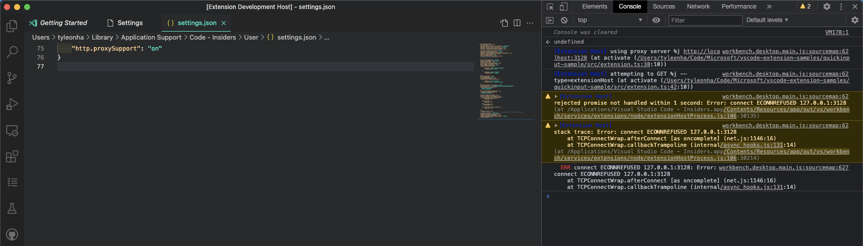 Investigate how tunnel package avoids the proxy override · Issue #117054 · microsoft/vscode · GitHub
