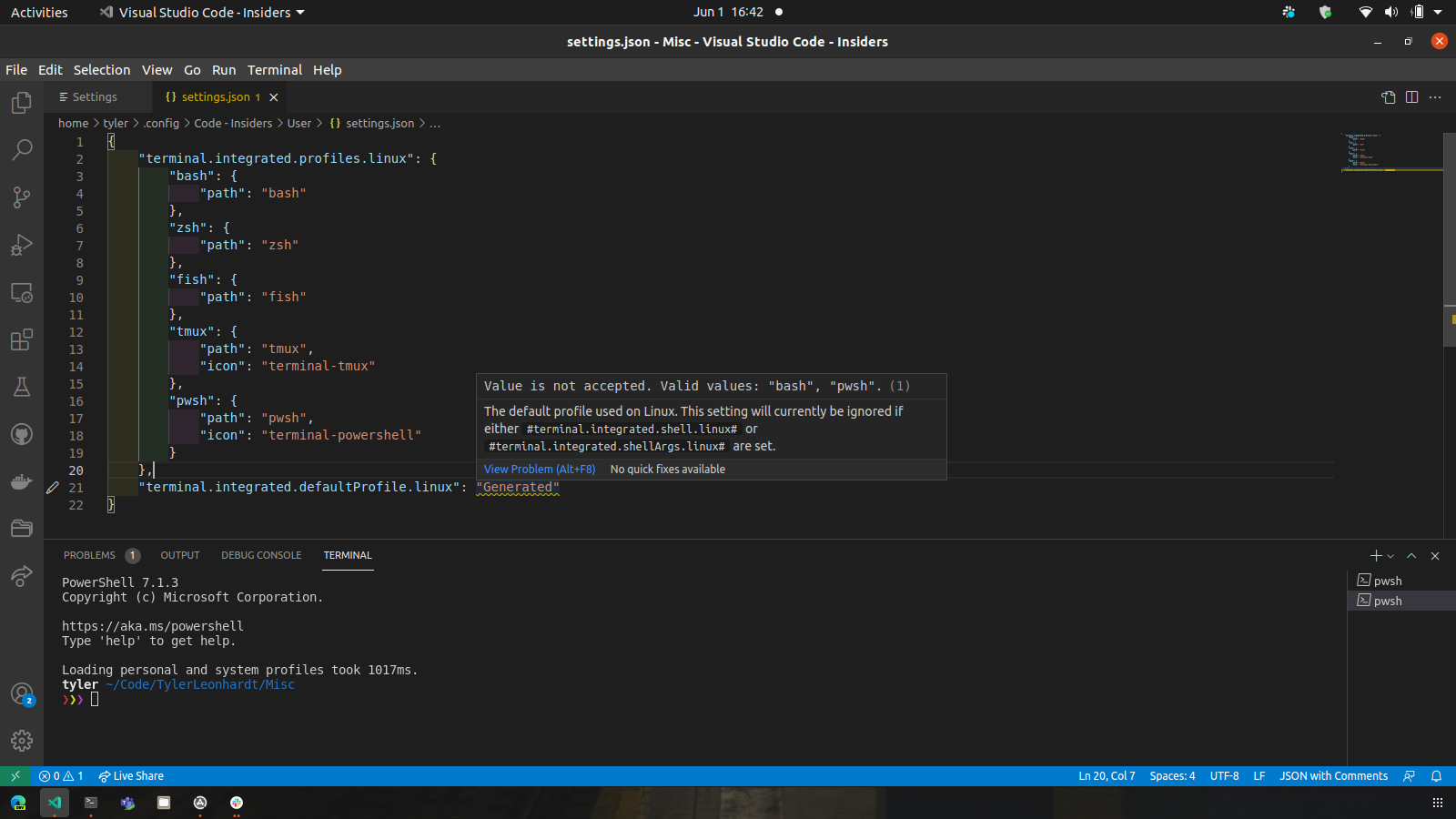 Generated isn't recognized in schema · Issue #125203 · microsoft/vscode · GitHub