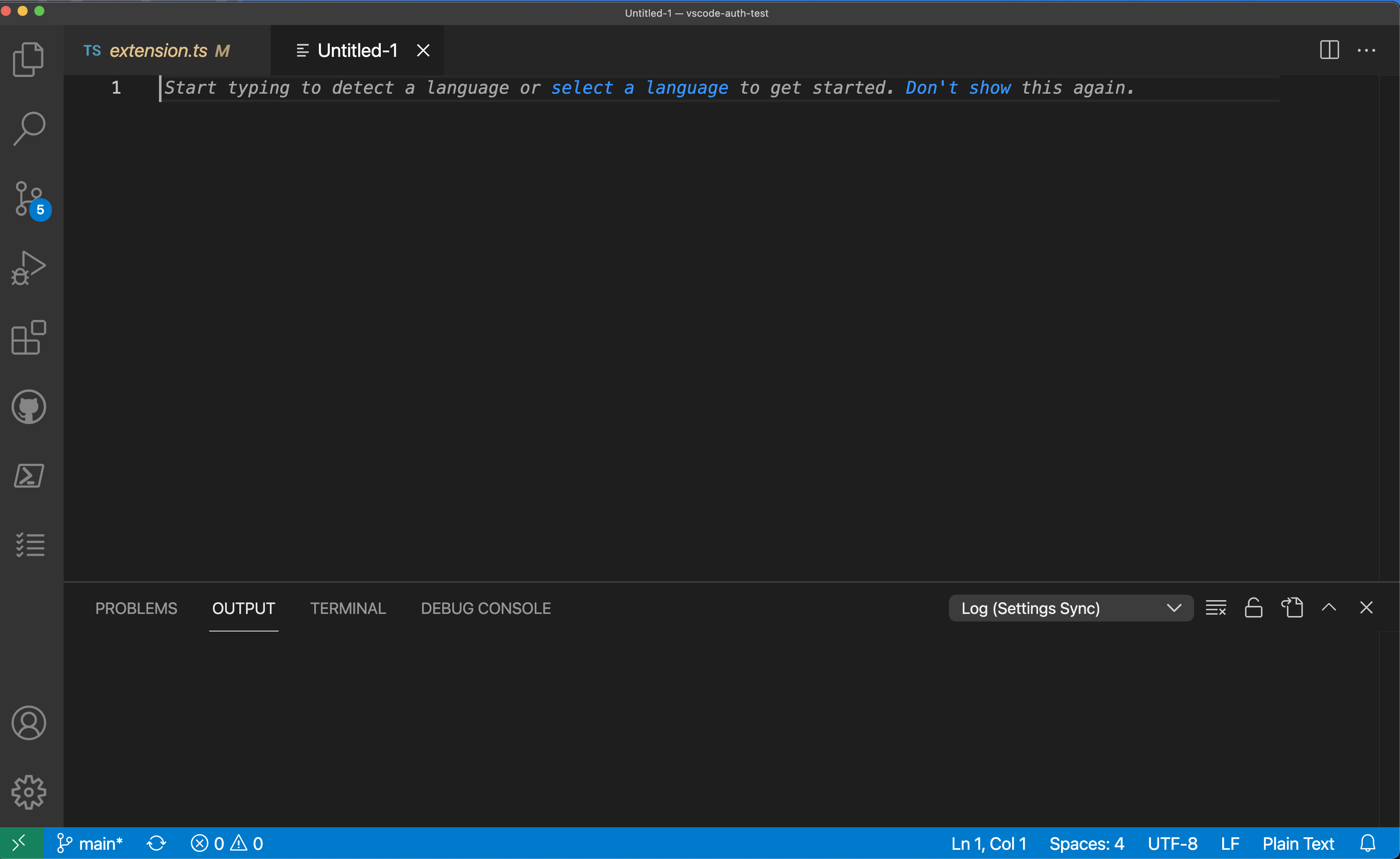 Untitled editor hint should be hidden by default or the message should ...