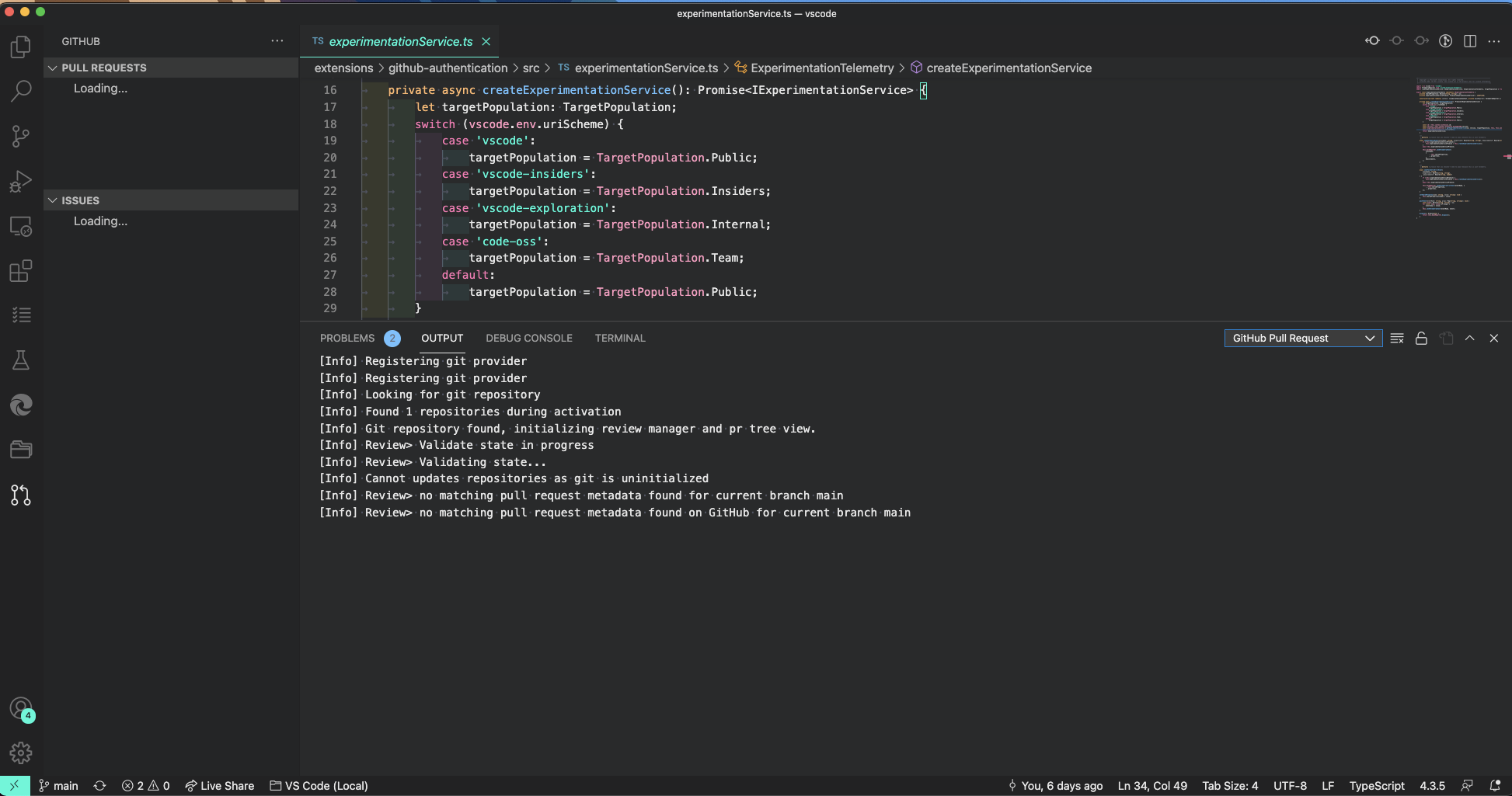 Prs And Issues Arent Loading · Issue 2860 · Microsoftvscode Pull Request Github · Github