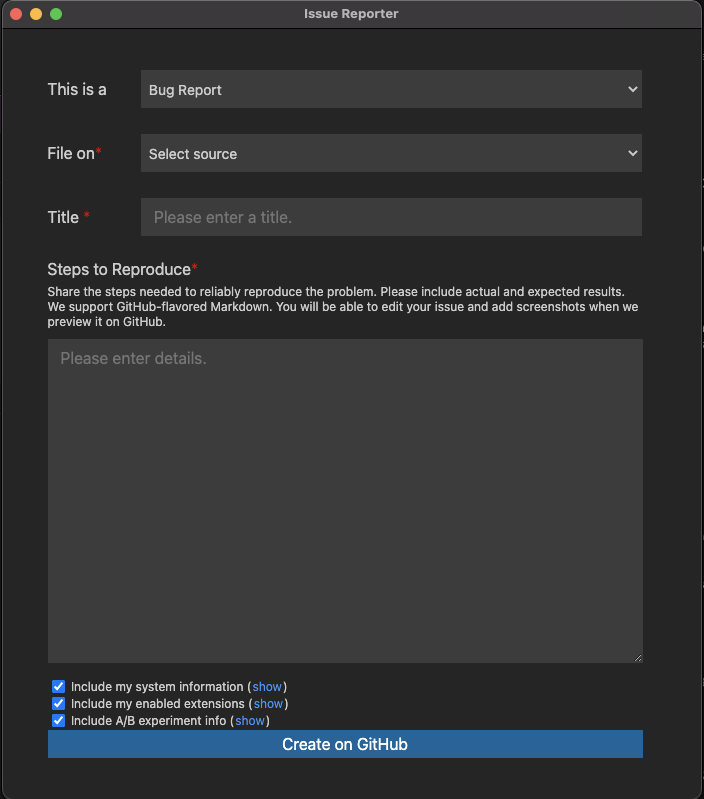 Issue Reporter Not Rendering Correctly · Issue 133281 · Microsoftvscode · Github