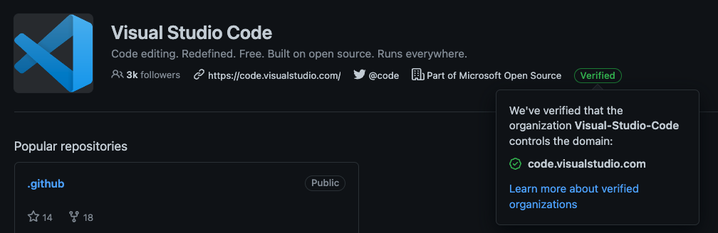 Visual-Studio-Code organization owns first party authentication but ...