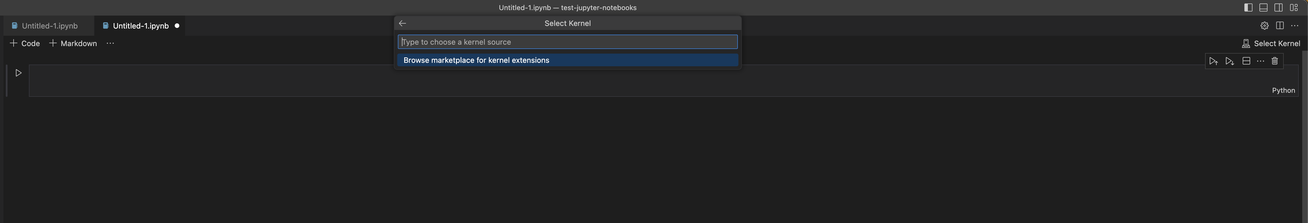 No Install suggestions with untitled inmemory files · Issue #172268 · microsoft/vscode · GitHub