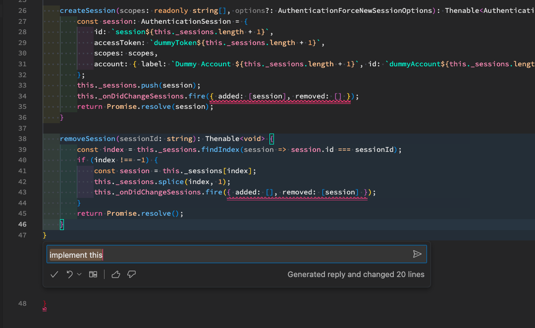 Inline chat updates code outside of area I expect · Issue #142 ...
