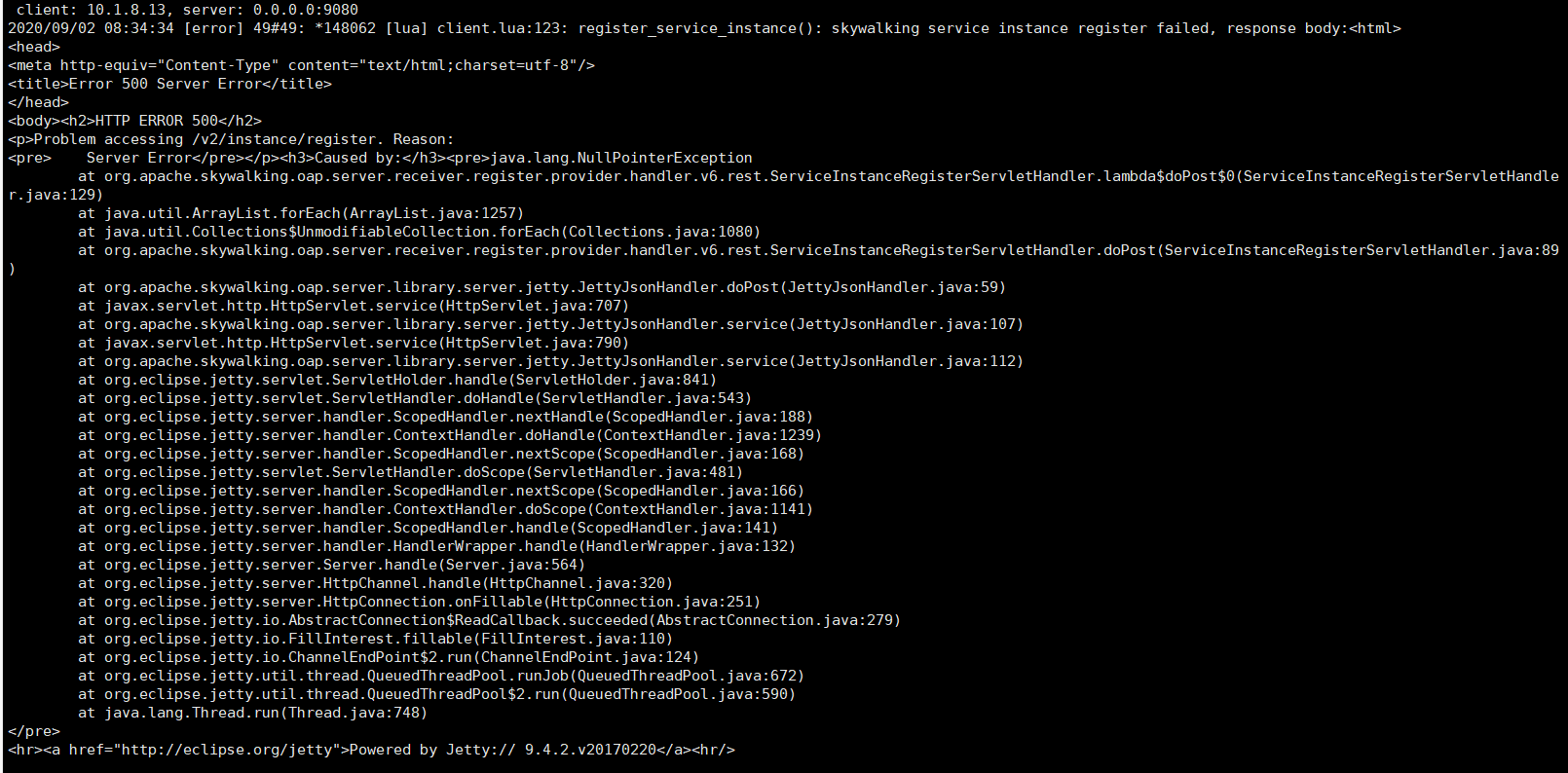 bug: skywalking service register failed · Issue #1773 · apache/apisix · GitHub