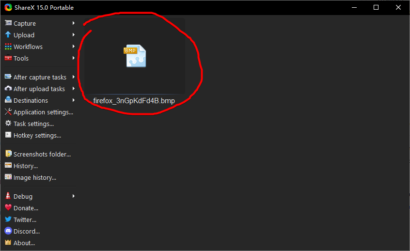 An empty thumbnail remains in the task list when an image is captured ...