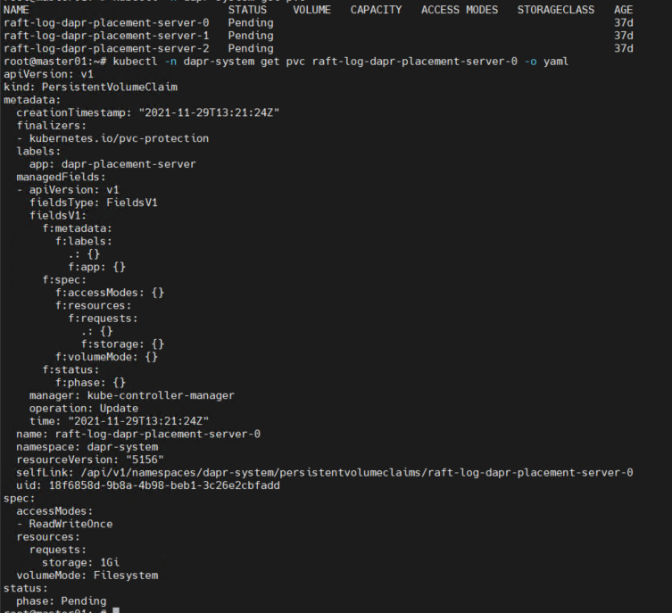 HA mode dapr-placement-server pending · Issue #3955 · dapr/dapr · GitHub