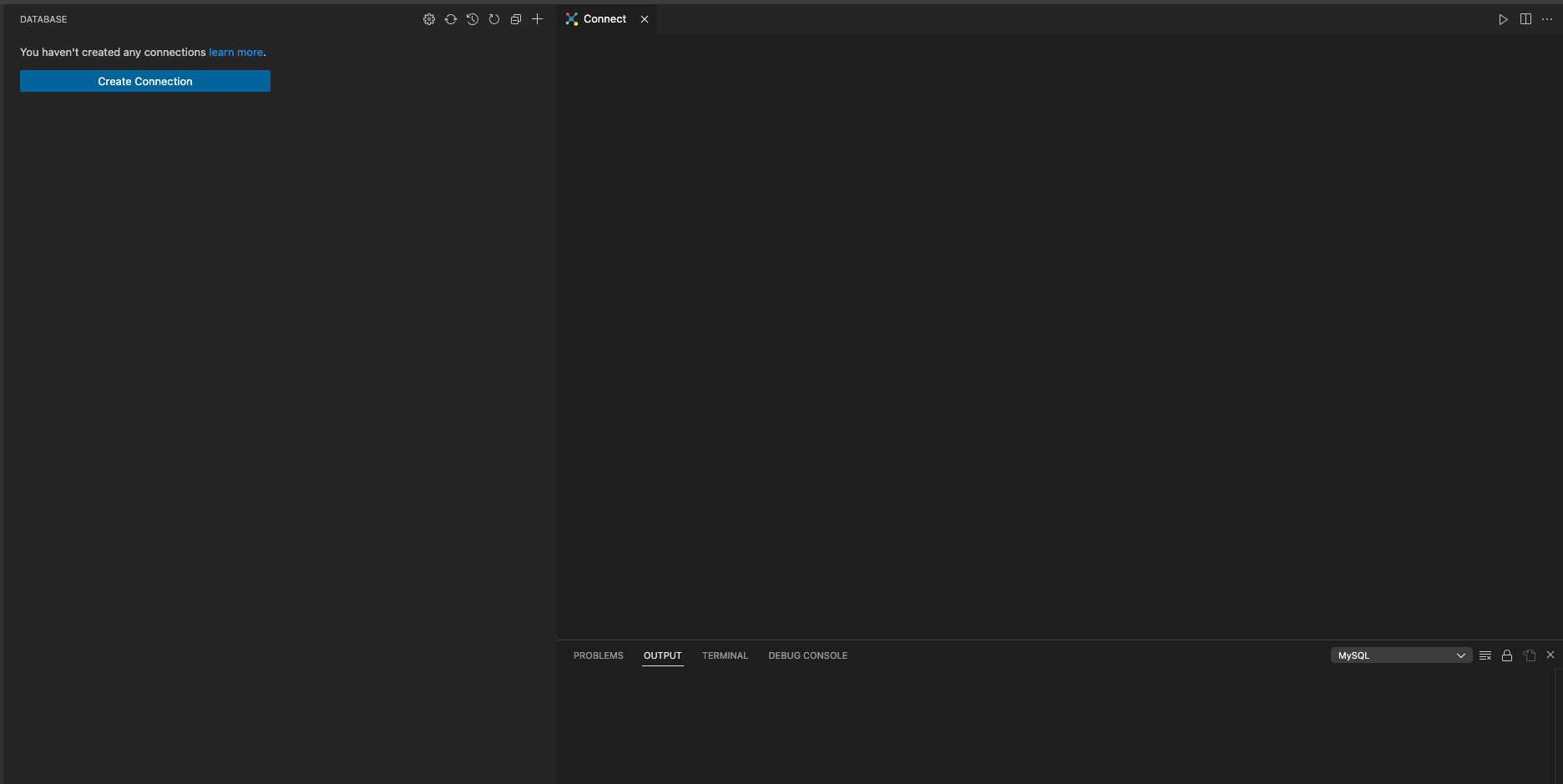 The connection screen does not open. · Issue #718 · cweijan/vscode-database-client · GitHub