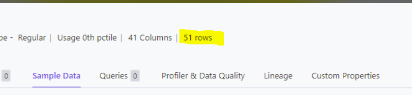 Profiler Sample Data Percentage Value · Issue 11634 · Open Metadataopenmetadata · Github 