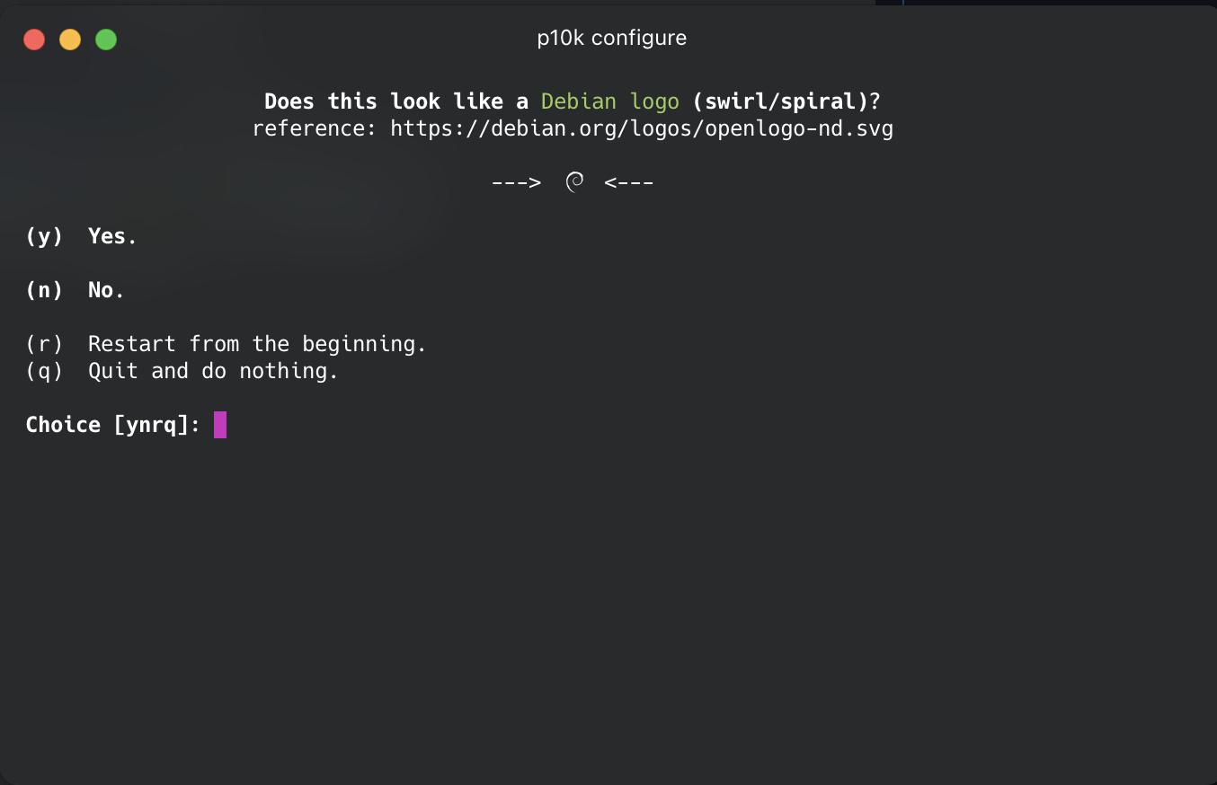 p10k configure does not offer to select config icons · Issue #1320 · romkatv/powerlevel10k · GitHub