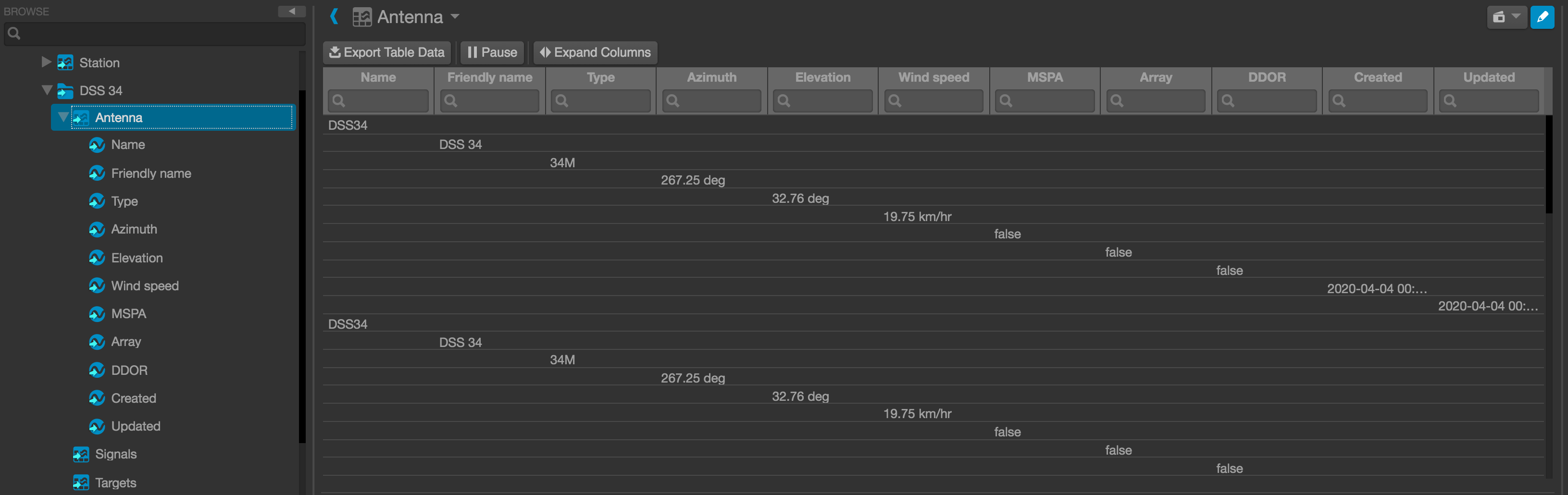 [Telemetry Table] New row added for each datum · Issue #2870 · nasa/openmct · GitHub
