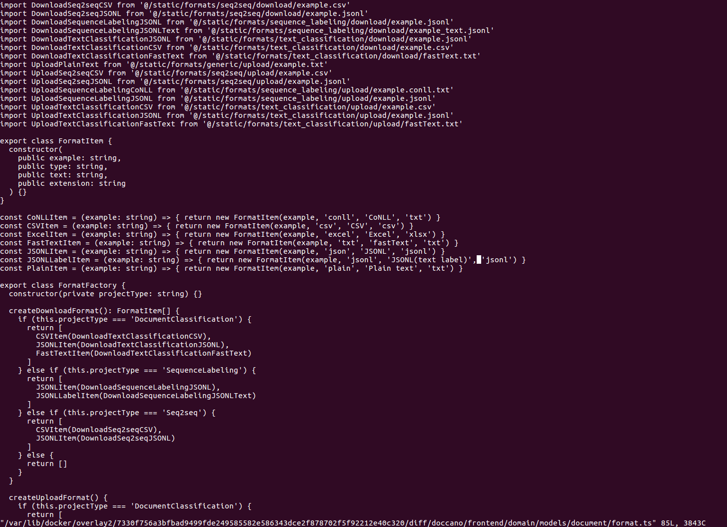 Export format jsonl (text label) dosen't work. · Issue #1291 · doccano/doccano · GitHub