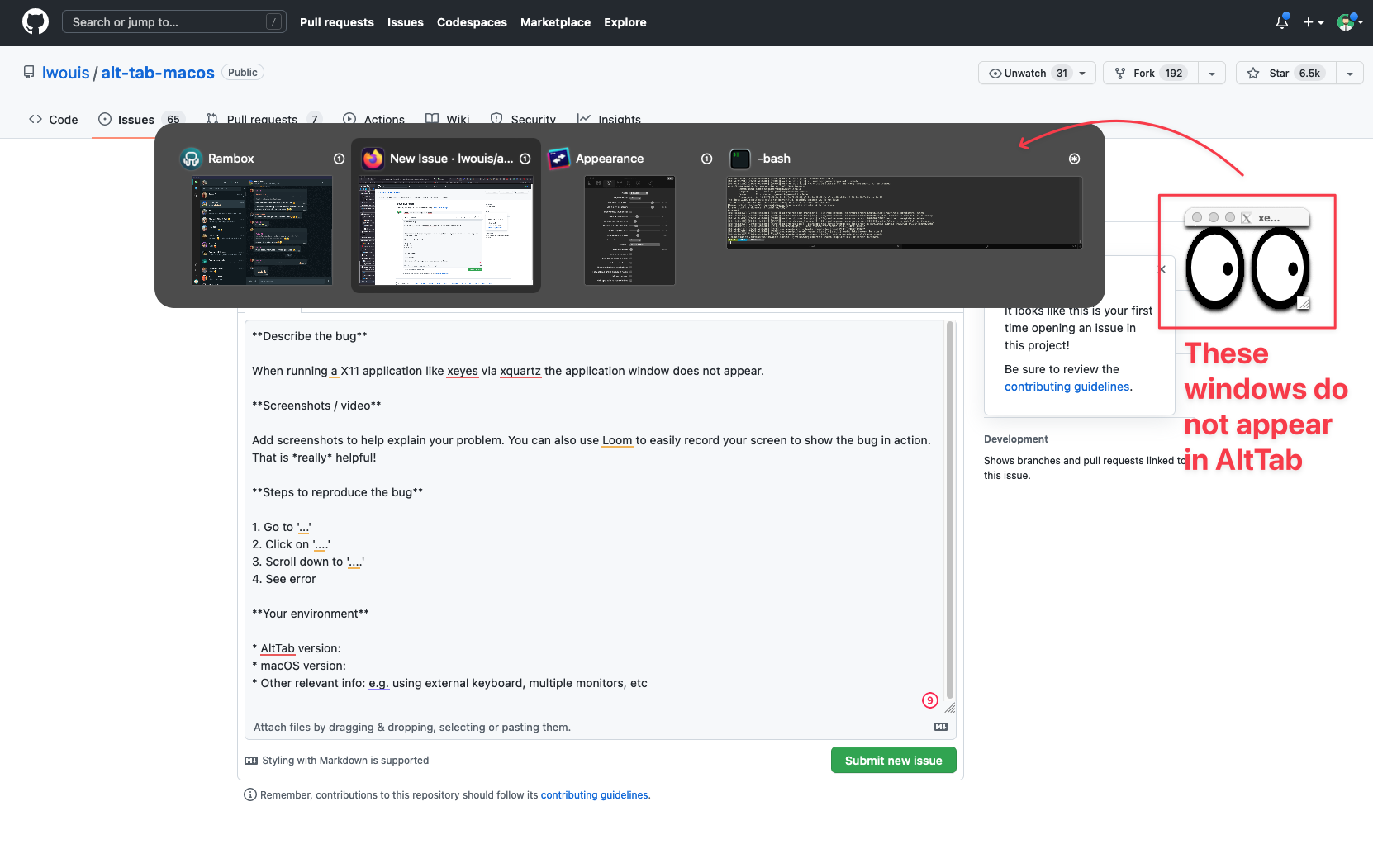 XQuartz windows do not appear in altTab · Issue #2214 · lwouis/alt-tab ...