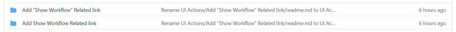 Cannot create directory 'UI Actions/Add "Show Workflow" Related link': Invalid argument · Issue ...