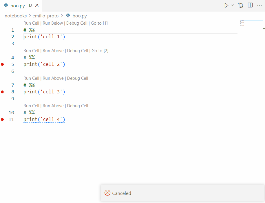 Debug Cells / Run Cells are selecting wrong cell / wrong lines after ...