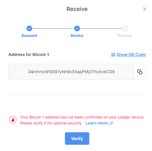 After upgrading Ledeger Live to 2.0.1 and Ledger Nano S to 1.6, I can no more use the receive ...