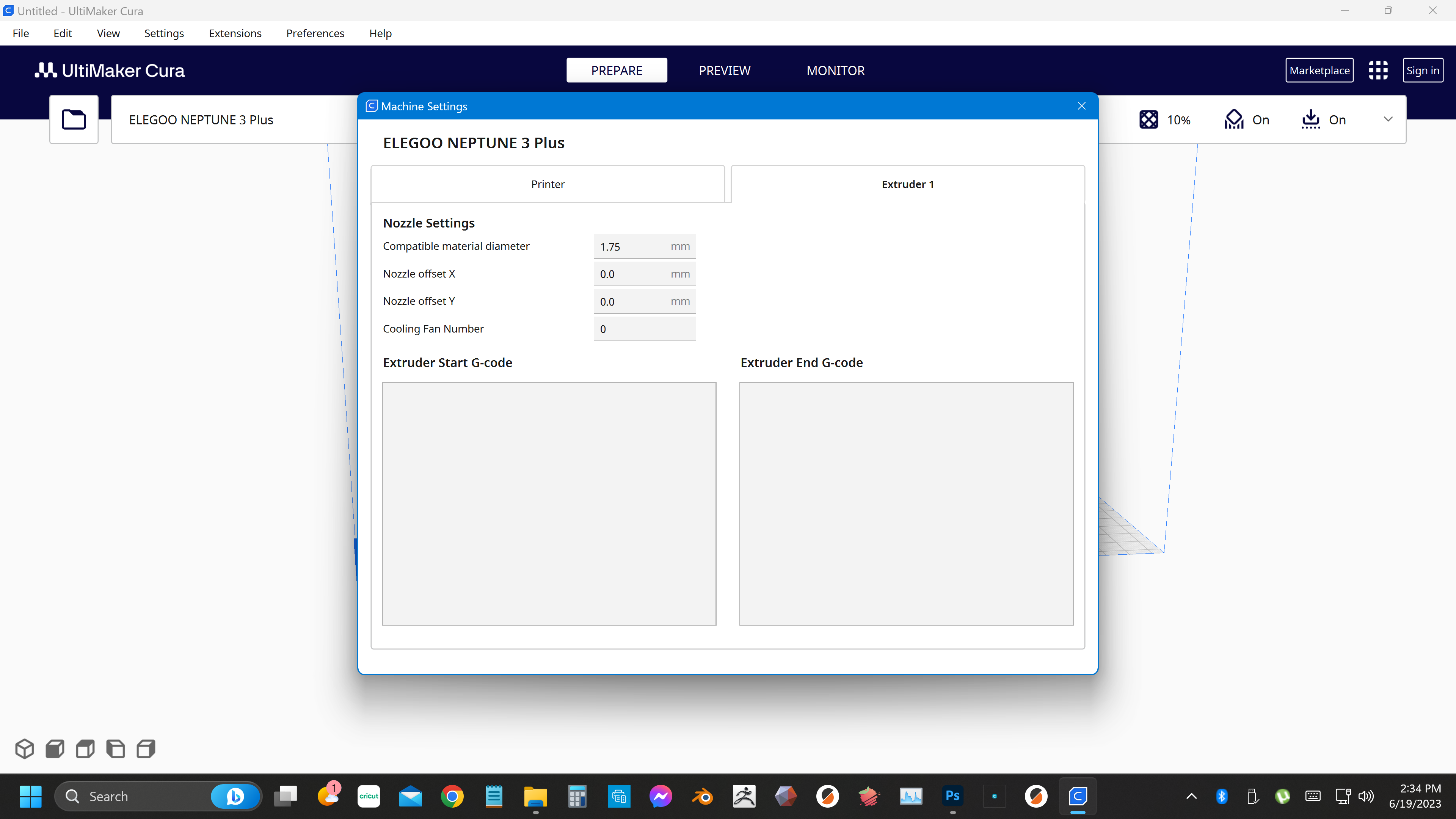 No Nozzle Option Available For Neptune 3 Plus · Issue 15816 · Ultimakercura · Github 