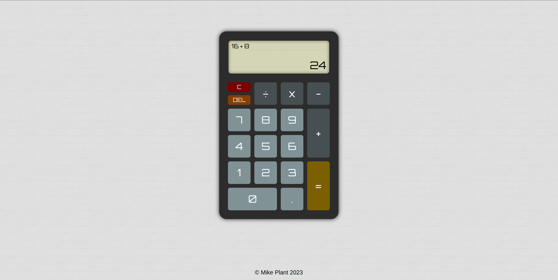 GitHub - mikeplant/calculator: A calculator web app created using JavaScript
