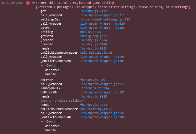 Error When Opening Settings Menu · Issue #276 · trioderegion/dnd5e-helpers · GitHub