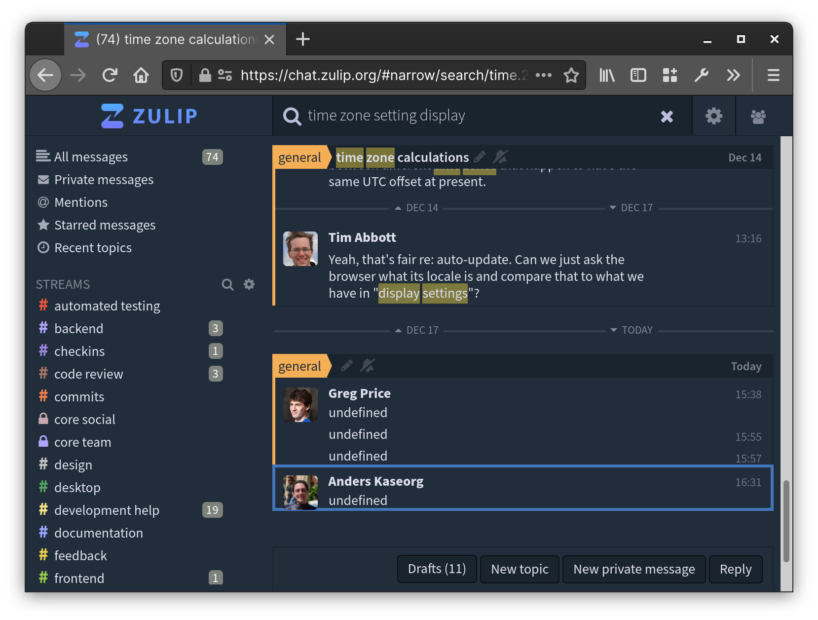 View narrowed by search keyword doesn’t update for renamed topic · Issue #16959 · zulip/zulip ...