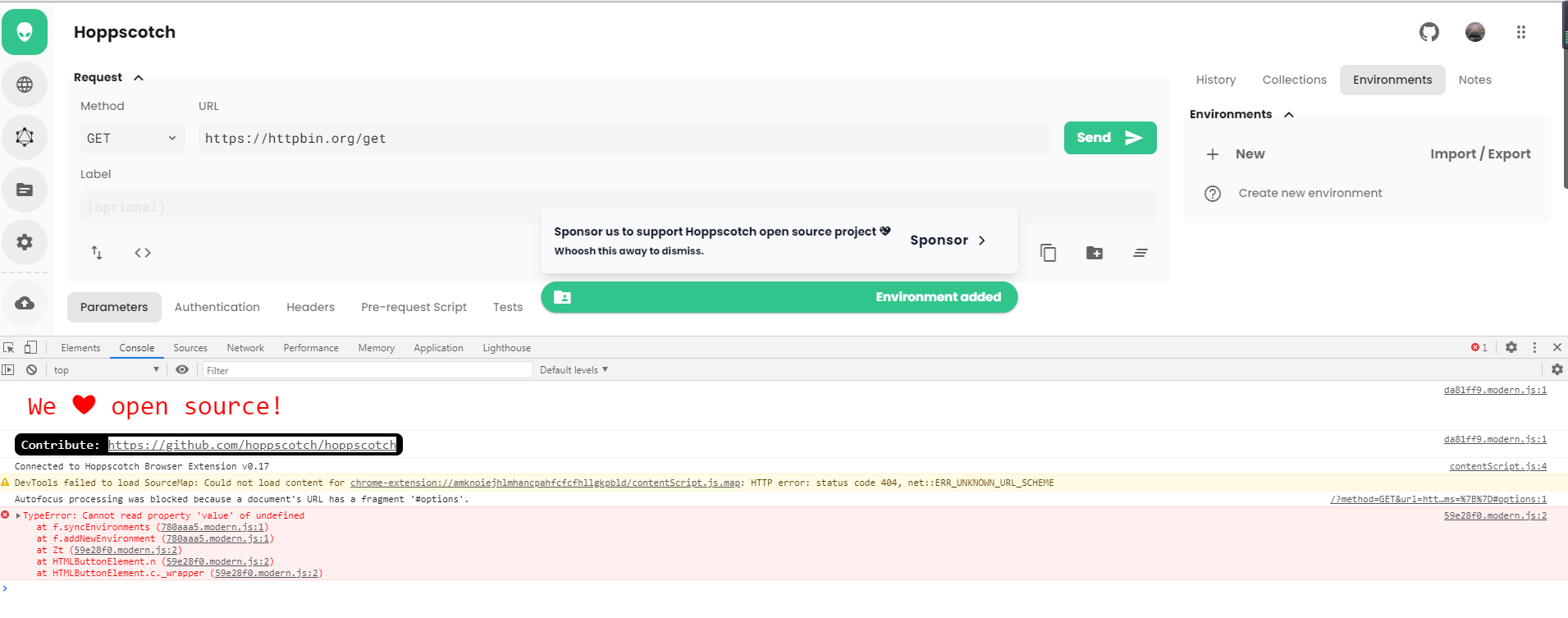 add new Environments have Bug · Issue #1339 · hoppscotch/hoppscotch · GitHub