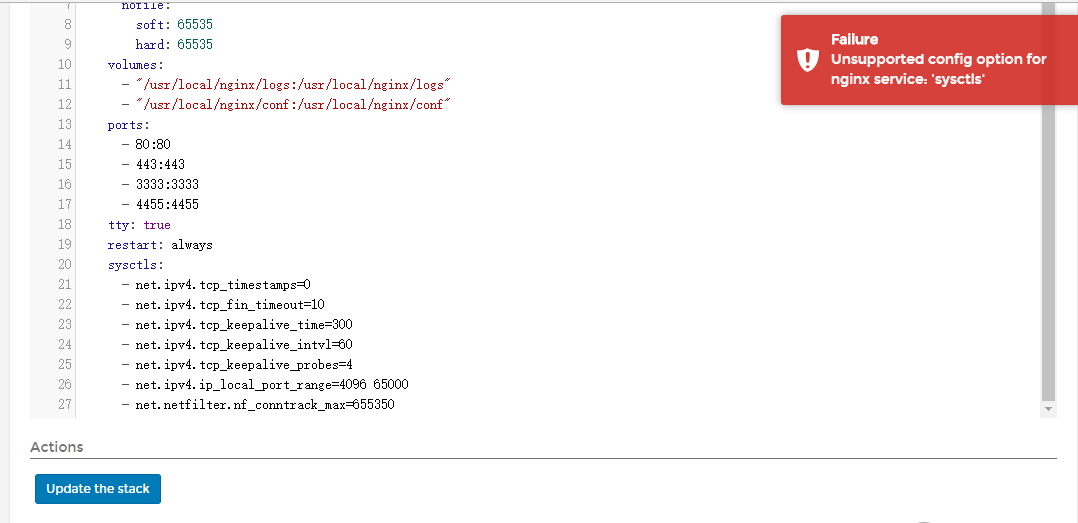 How can I use sysctls directive · Issue #2793 · portainer/portainer · GitHub
