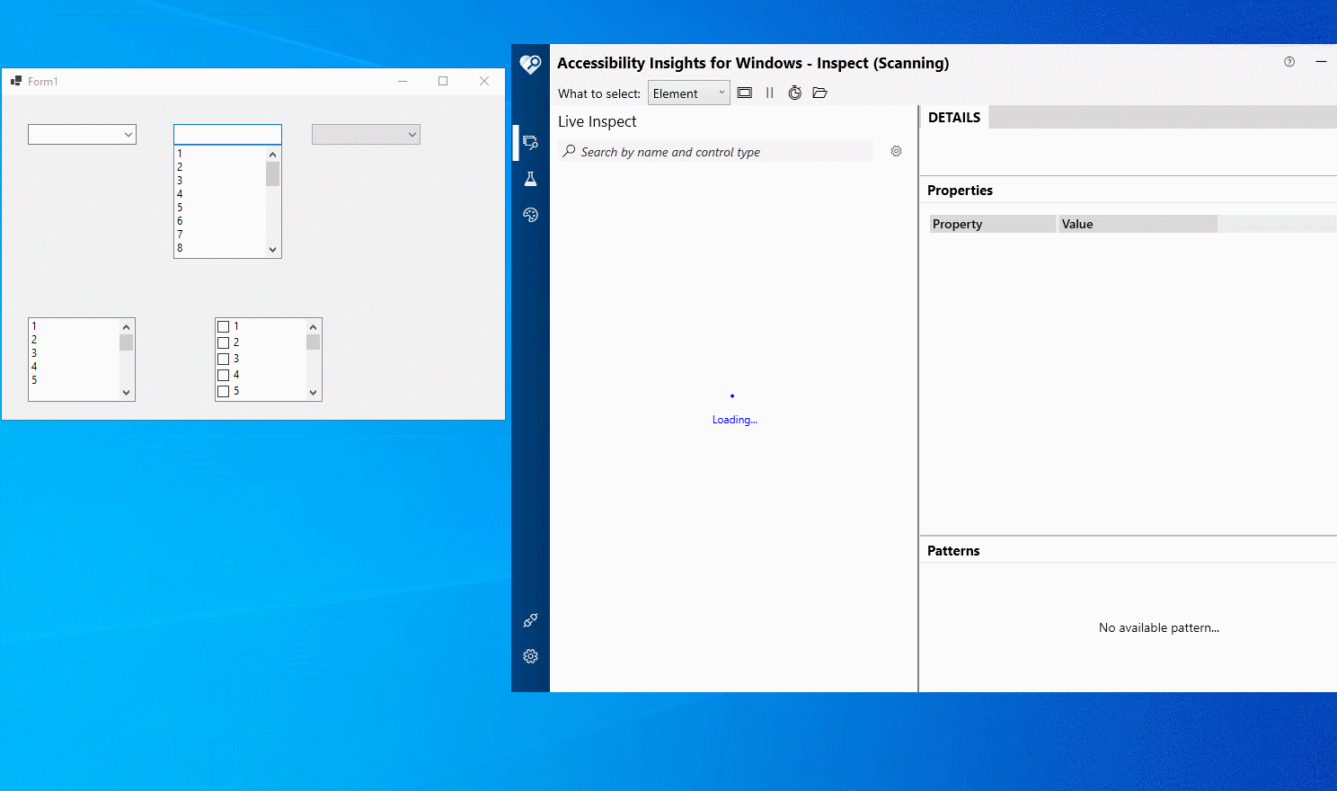 AccessibilityInsights' display about ‘specific item focusable’ on form is not correct when going ...