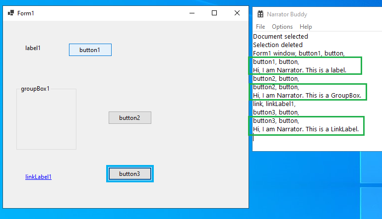 Accessibility: WinForms other controls should support UIA Notification event except those ...