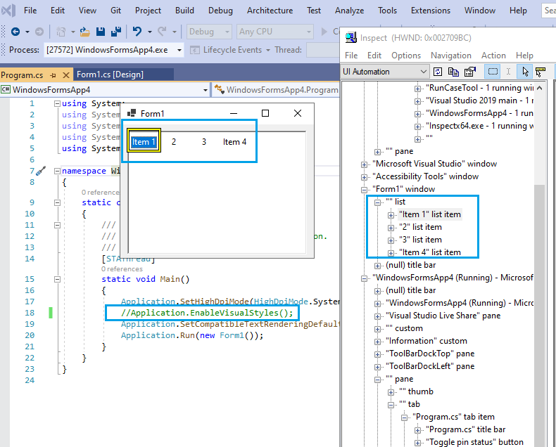ListView groups displayed in Inspect when visual styles are disabled · Issue #4205 · dotnet ...