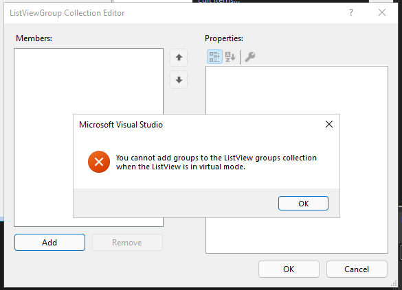 ListView in virtual mode doesn't throw exception when user tries to add ListViewGroup · Issue ...