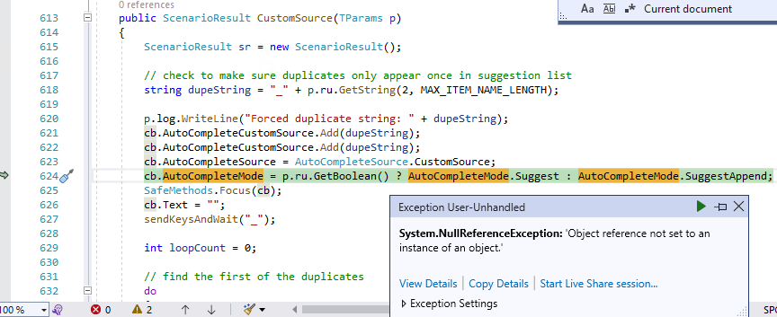 Automation Case About Combobox Met An Error Object Reference Not Set To An Instance Of An