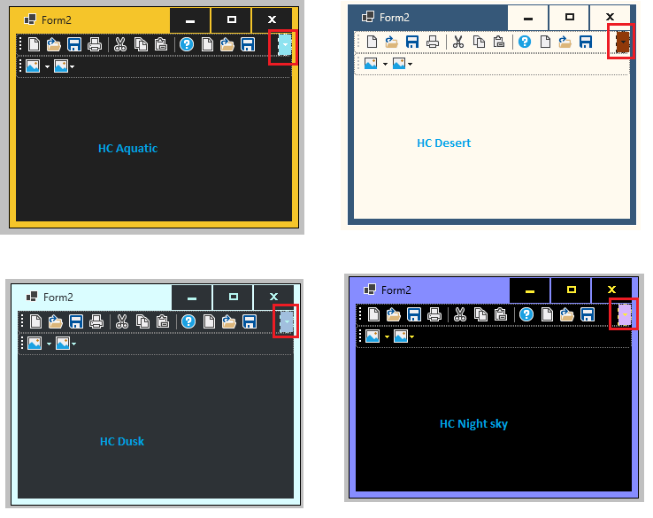 [Accessibility] [HC] The little triangle of "toolbar options" button in ...