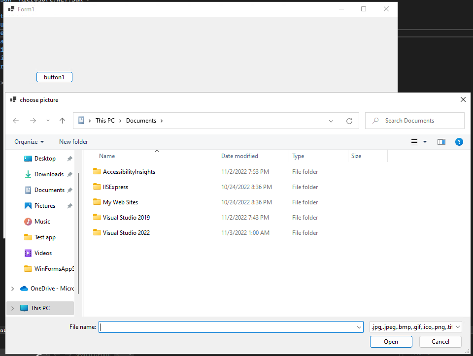 An exception thrown when opening FileDialog with non-existing InitialDirectory · Issue #8108 ...