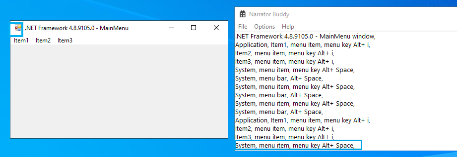 [Accessibility] Cannot switch to System Menu from MenuStrip by pressing Left/Right arrow in the ...