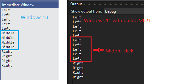 Since Windows 11 build 22621.1344 it's no longer possible to middle ...