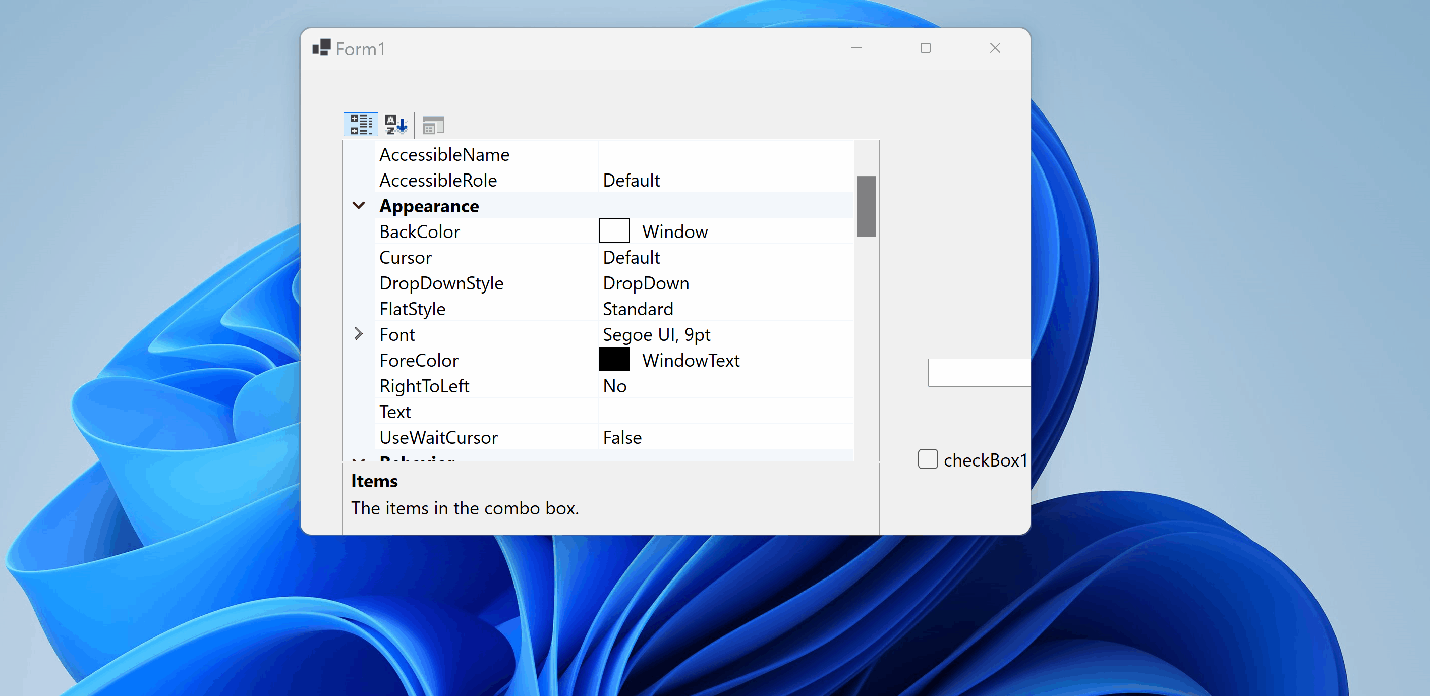 [HDPI] Cursor editor in propertyGrid is not scaled well · Issue #9007 · dotnet/winforms · GitHub