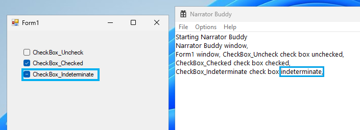 [Accessibility] Narrator cannot announce the indeterminate state of CheckBox correctly · Issue ...